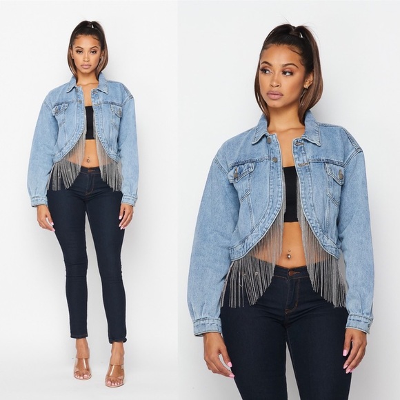 Jackets & Coats | Fringe Denim Jacket | Poshmark